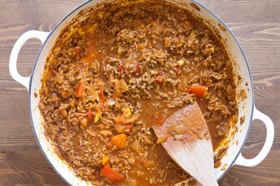 Chunky Keema Pasta Bake