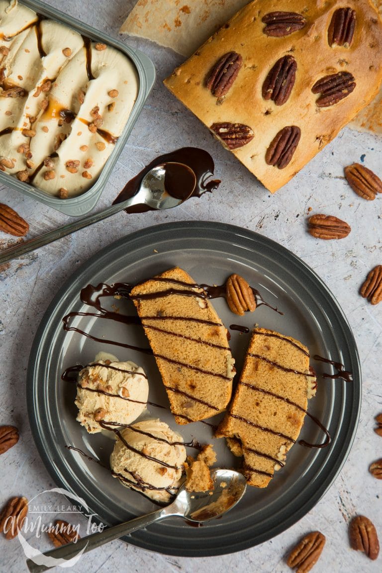 Butterscotch Pecan Ice Cream Loaf - Just Three Ingredients!