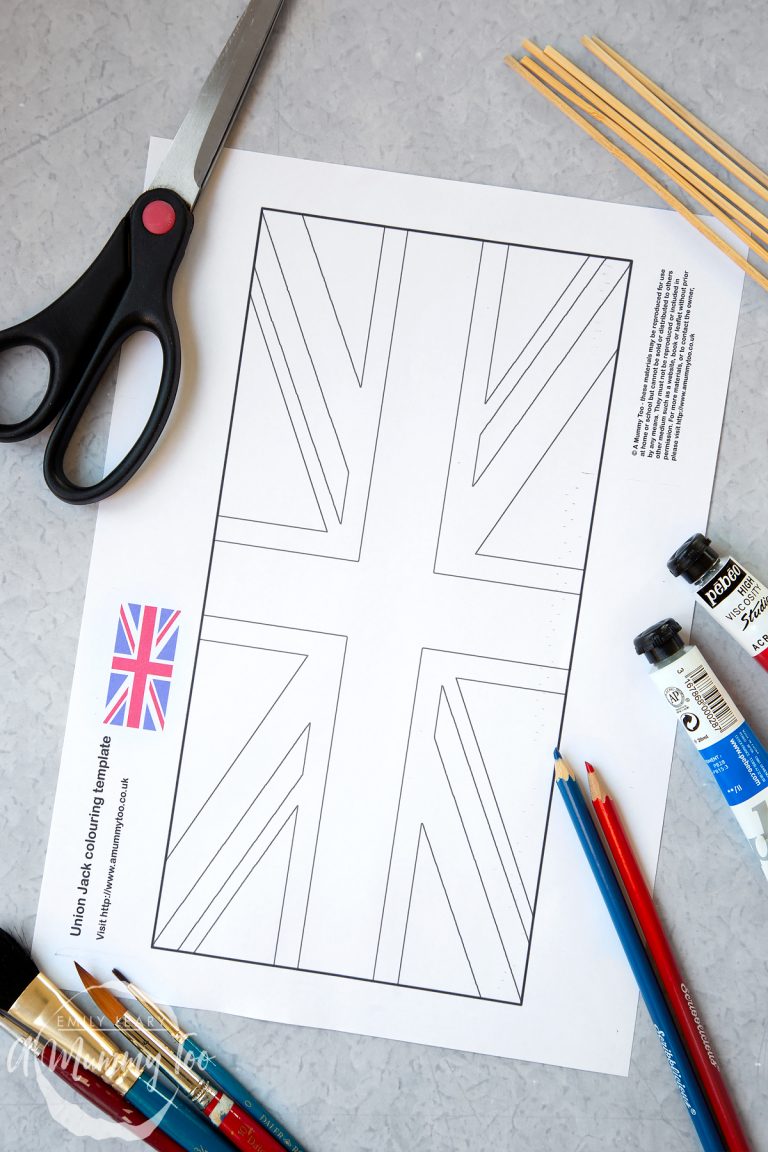 Union Jack Colouring In Template