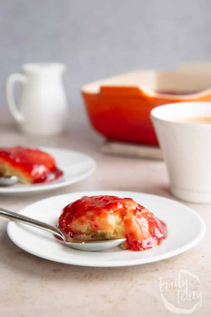Vegan Jam Sponge Pudding
