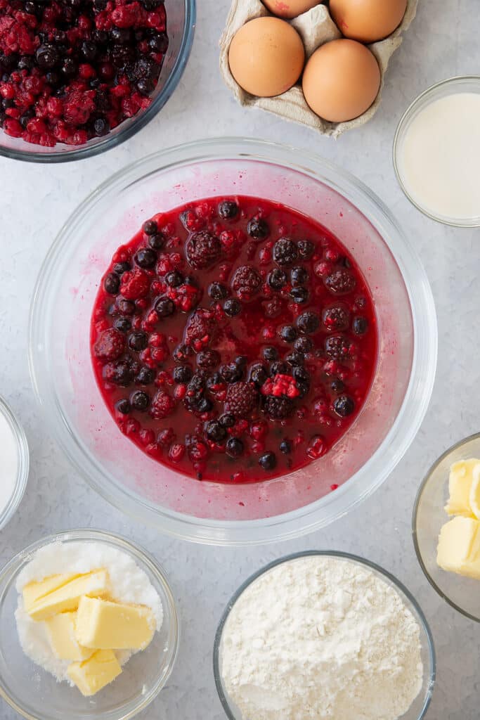 Summer Fruit Sponge Pudding