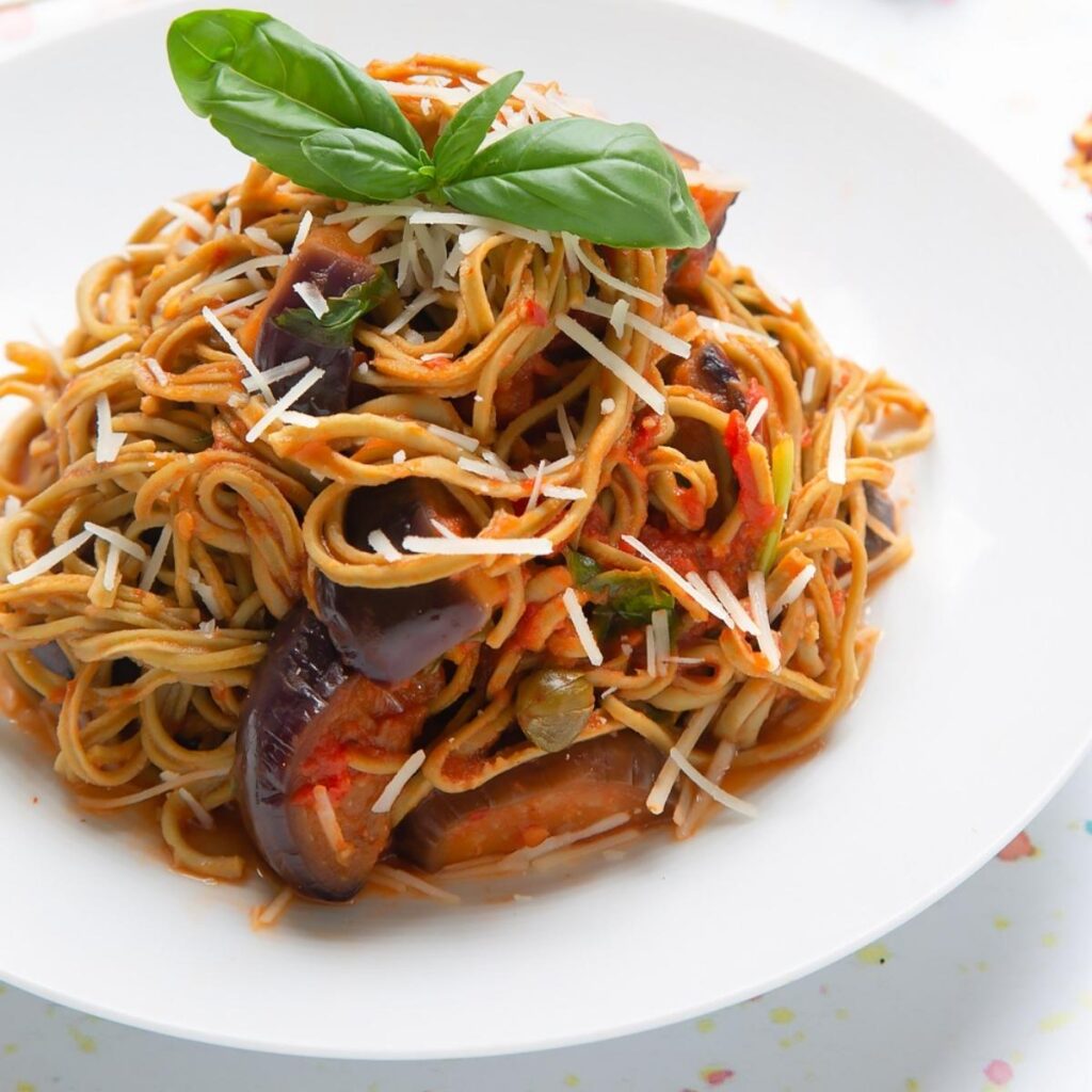 10-Minute Vegan Spaghetti Alla Norma