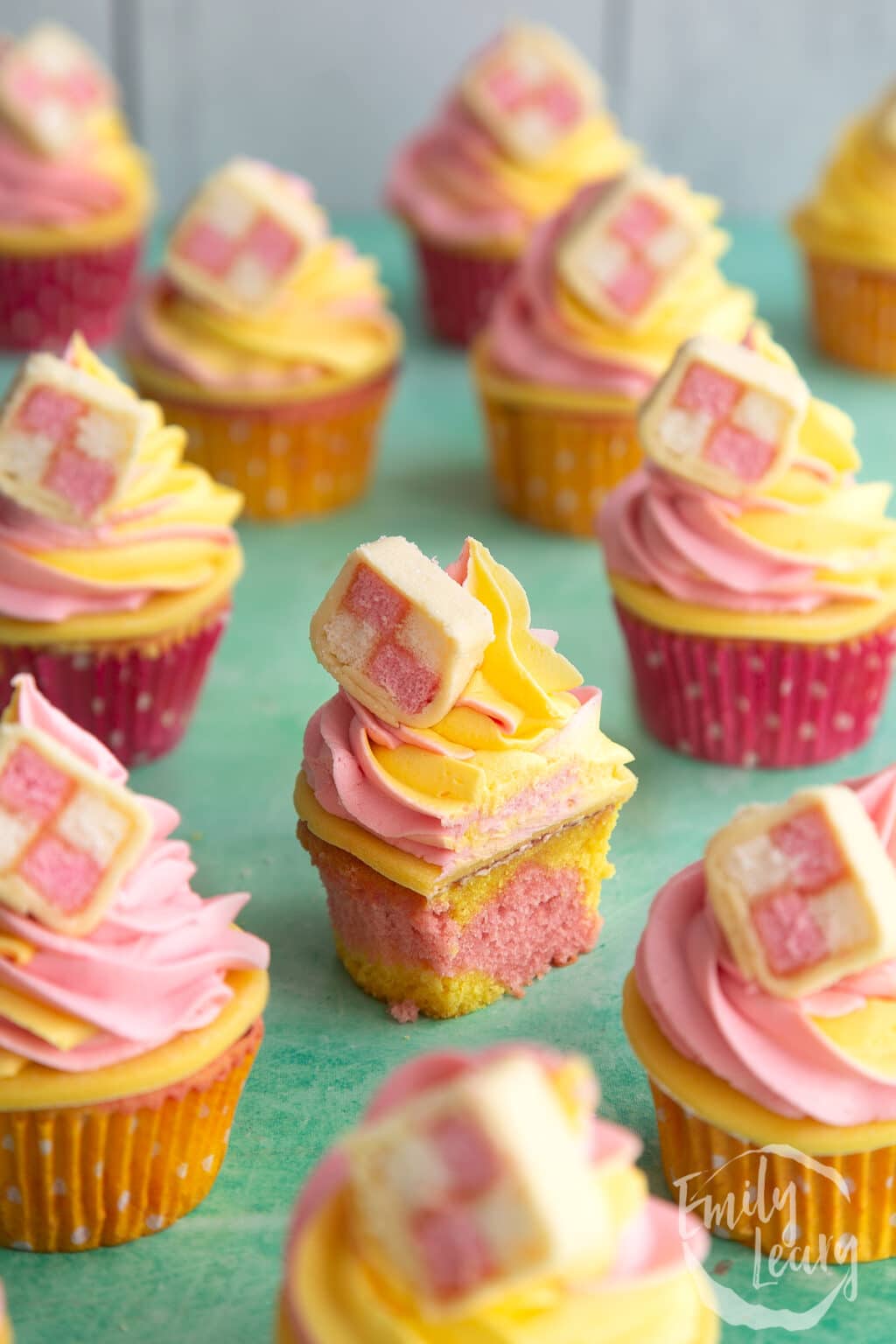 Battenberg Cupcakes