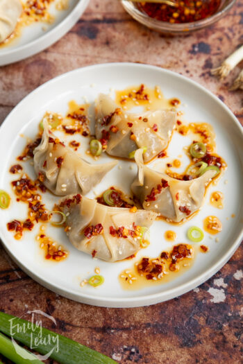 Mushroom Gyoza with Cabbage