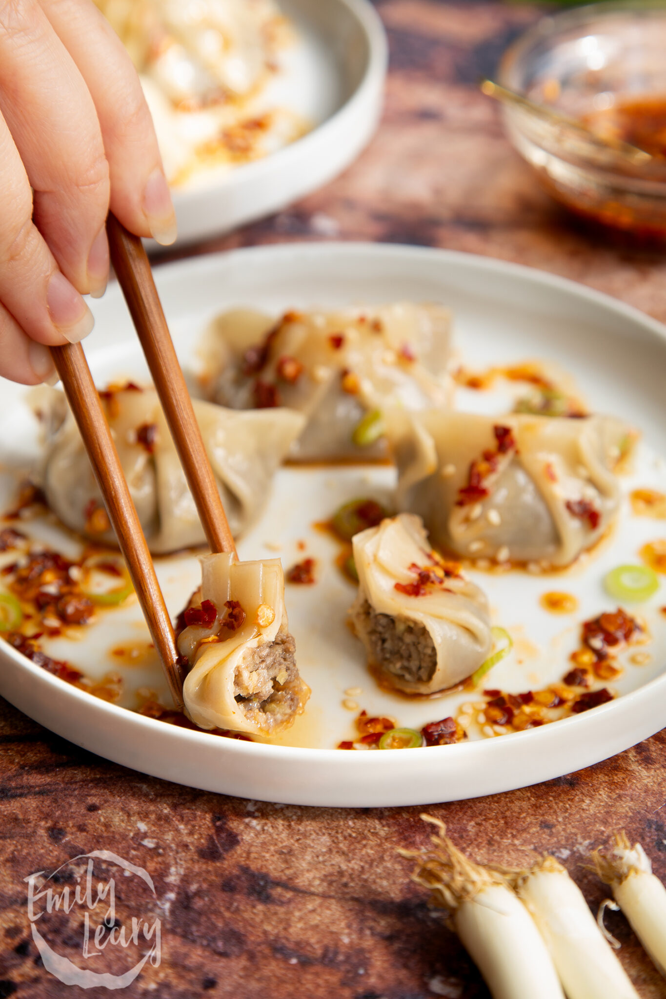 Mushroom Gyoza with Cabbage